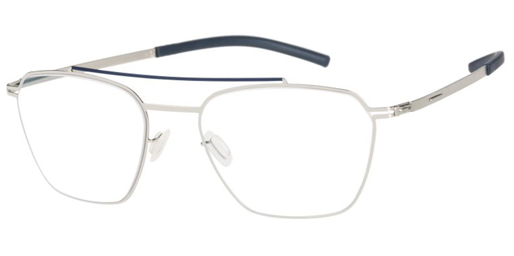 Ic! Berlin Lotso Marine Blue Pearl Square Eyeglass Frames M1627B024020